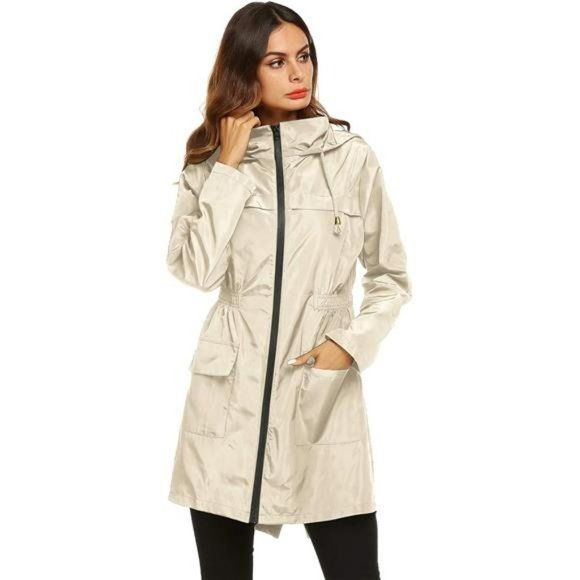 Jackets & Coats | Waterproof Lightweight Rain Jacket Active Outdoor Hooded Raincoat For Women ...